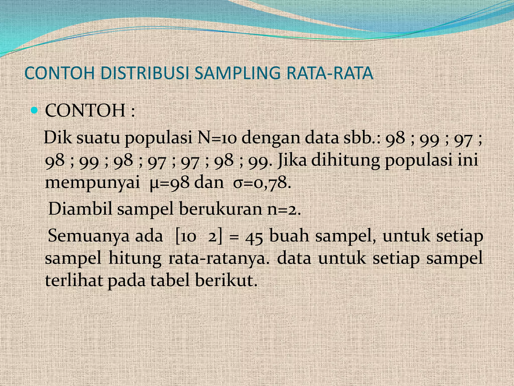 Distribusi sampling | PPTX