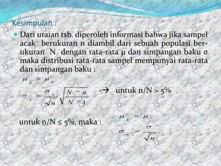 Distribusi sampling | PPTX