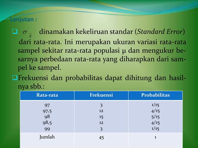 Distribusi sampling | PPTX