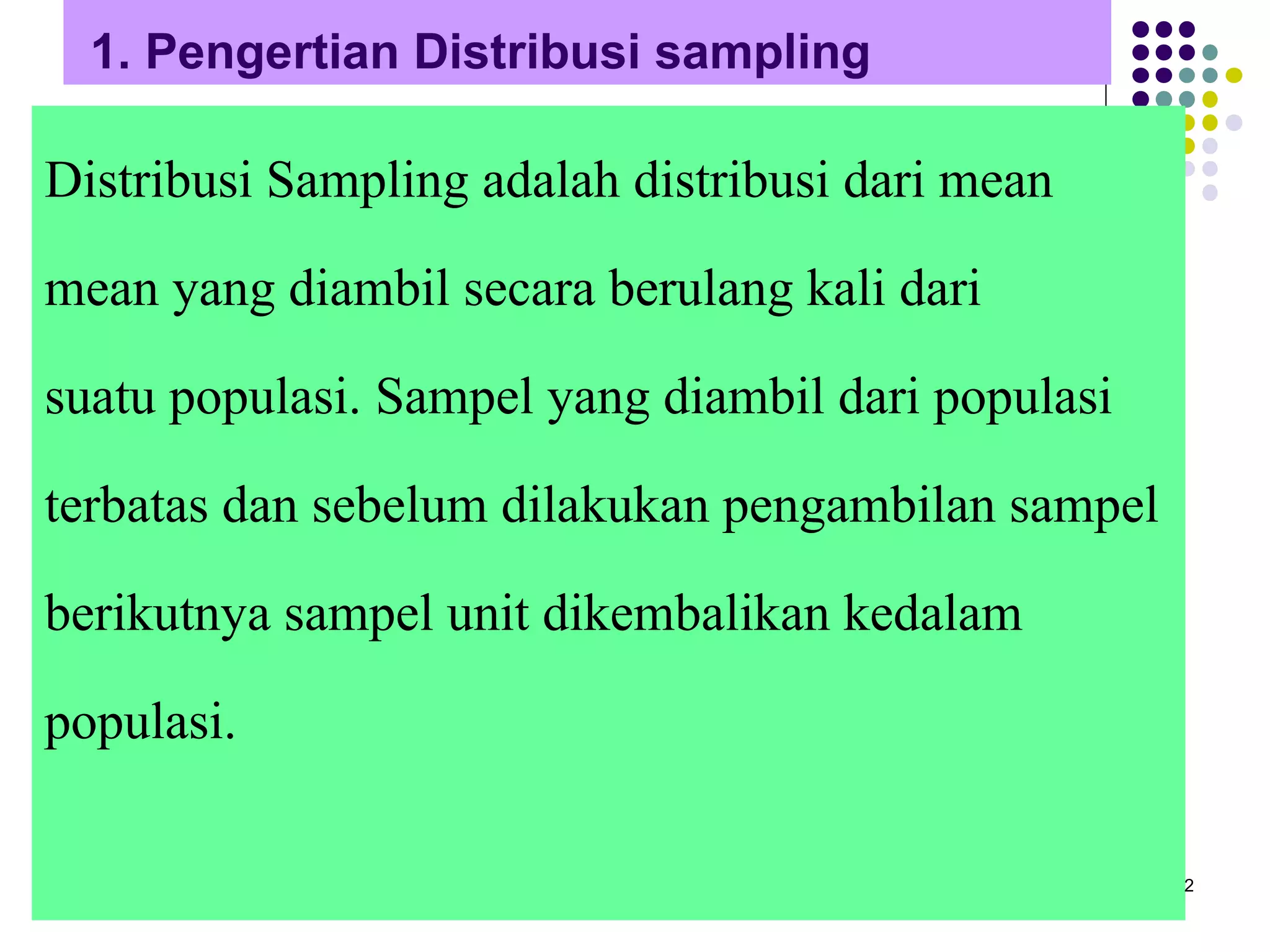 Distribusi sampling | PPT
