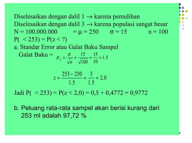 Distribusi sampling | PPT