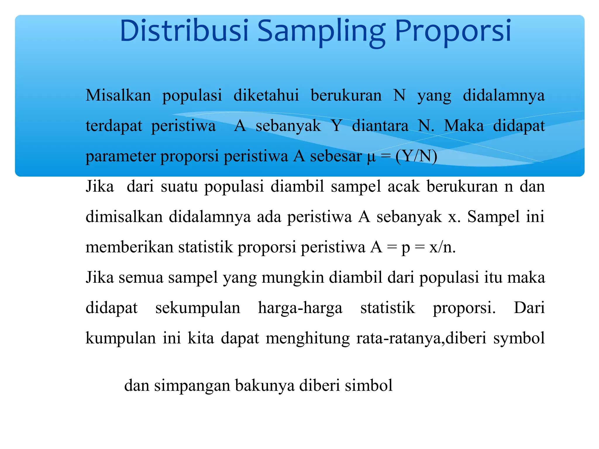 Distribusi sampling | PPT