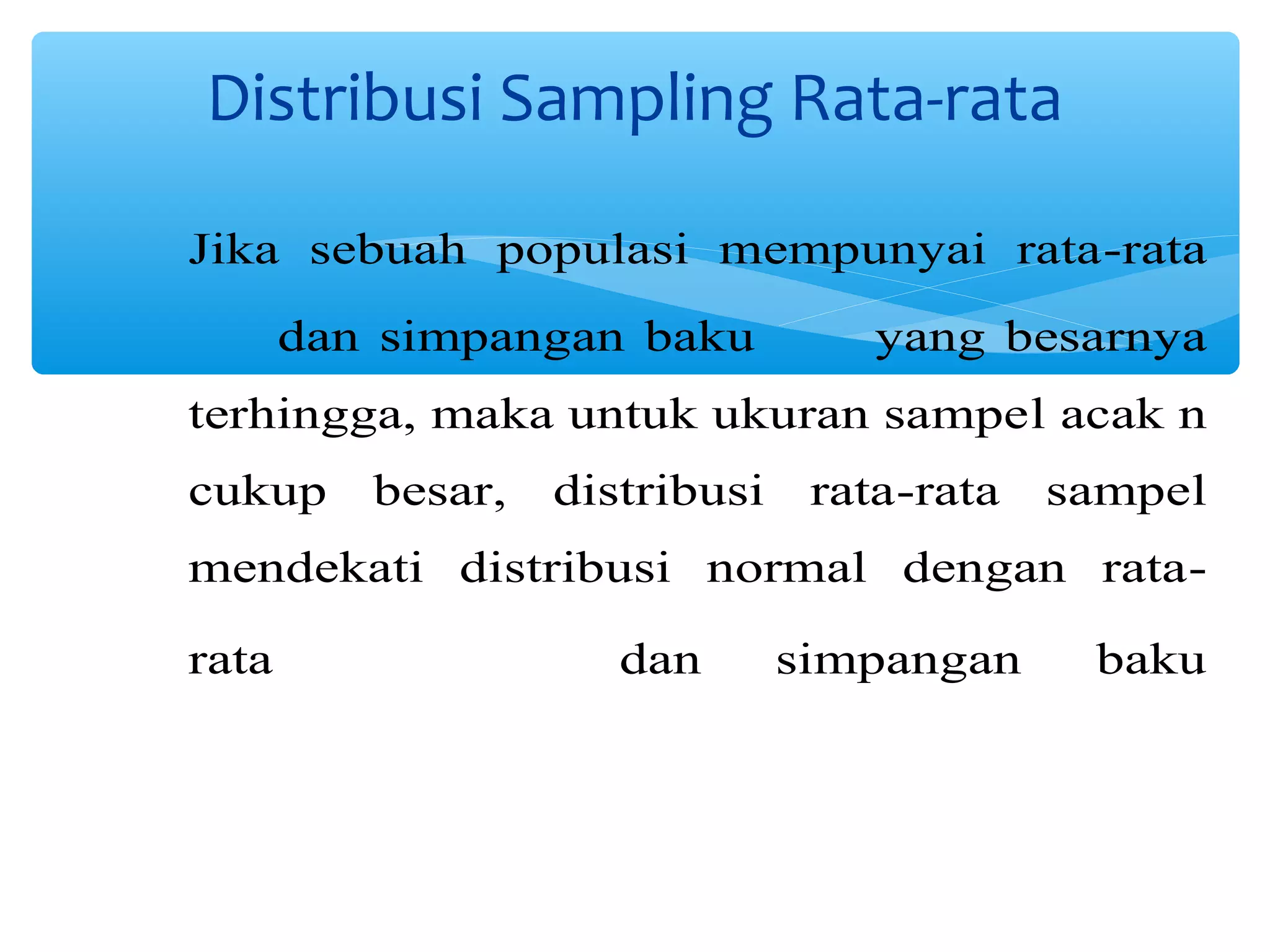 Distribusi sampling | PPT