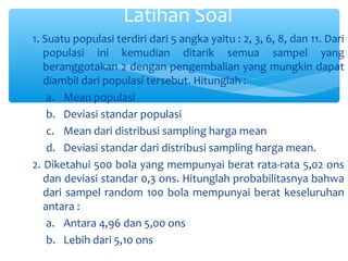 Distribusi sampling | PPT