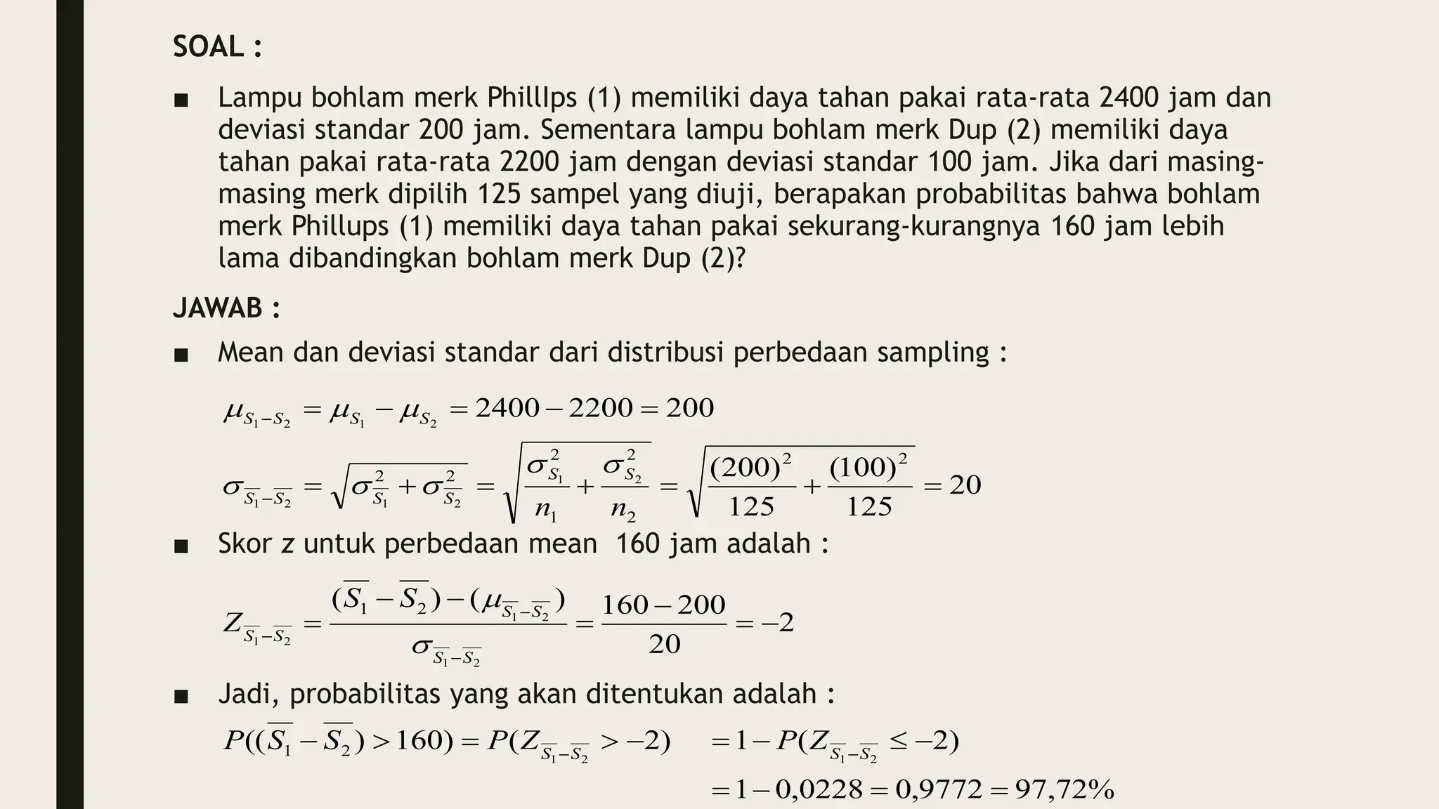 slide show DISTRIBUSI SAMPLING.pptx engineering | PPTX