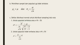 slide show DISTRIBUSI SAMPLING.pptx engineering | PPT