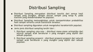 slide show DISTRIBUSI SAMPLING.pptx engineering | PPT