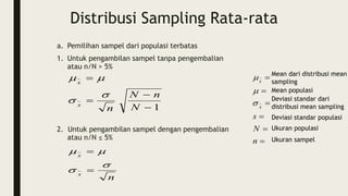 slide show DISTRIBUSI SAMPLING.pptx engineering | PPT