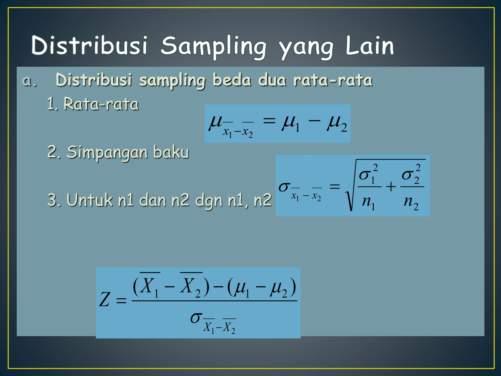 Makul Statistika yang berjudul distribusi sampling | PPTX