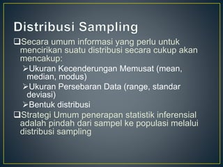 Makul Statistika yang berjudul distribusi sampling | PPTX