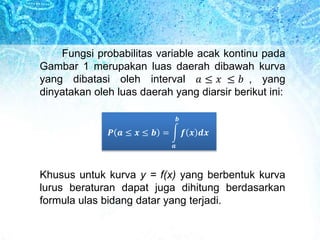 Distribusi variabel acak kontinyu | PPTX