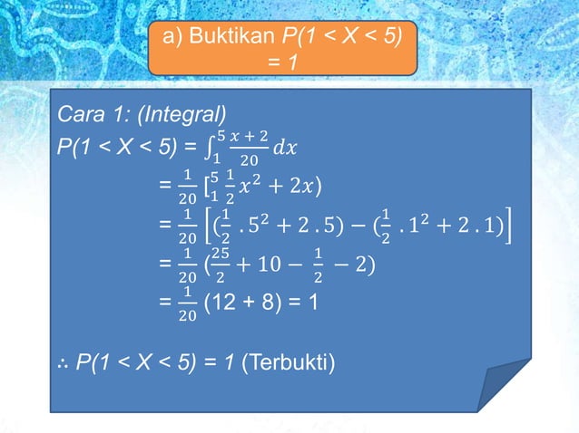 Distribusi variabel acak kontinyu | PPTX