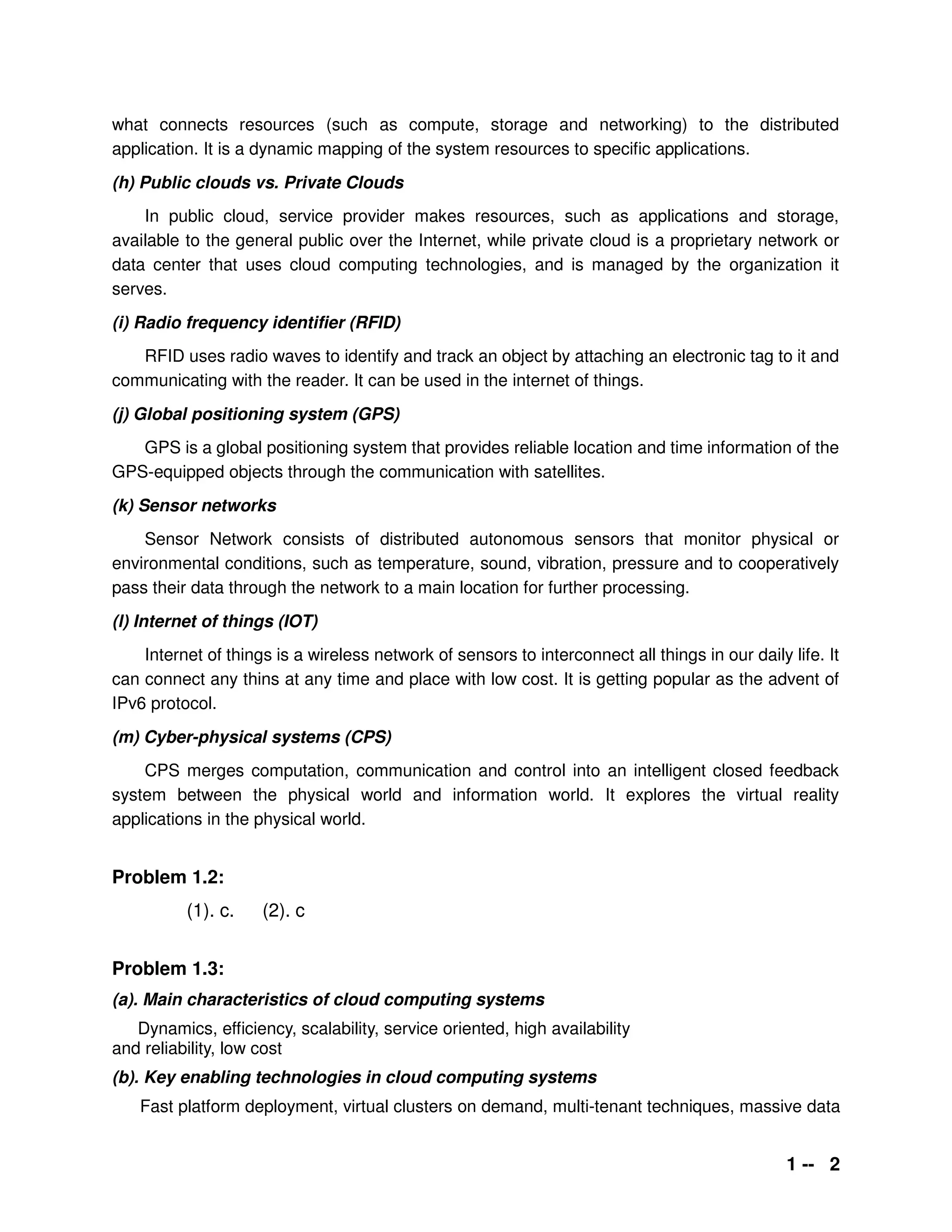 Distributed and Cloud Computing 1st Edition Hwang Solutions Manual | PDF