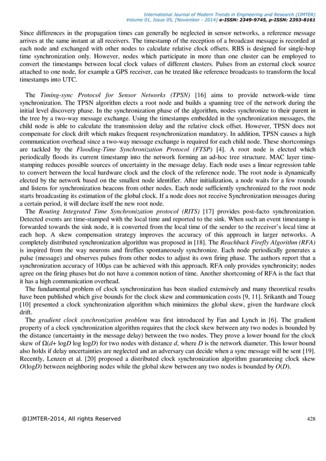 Distributed Approach For Clock Synchronization In Wireless Sensor Network Pdf