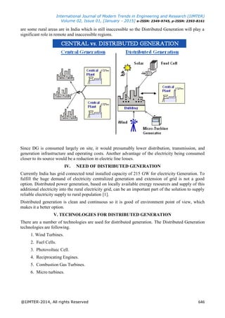 DISTRIBUTED GENERATION TECHNOLOGIES | PDF