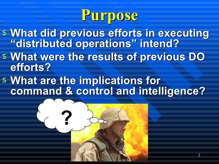 Distributed Operations