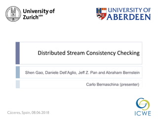 Distributed stream consistency checking | PDF