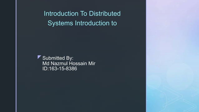 Distributed systems | PPT
