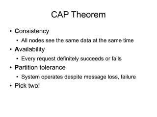 Distributed systems and consistency | ODP