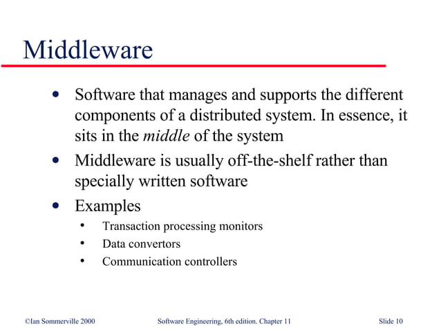 Distributed Systems Architecture in Software Engineering SE11 | PPT