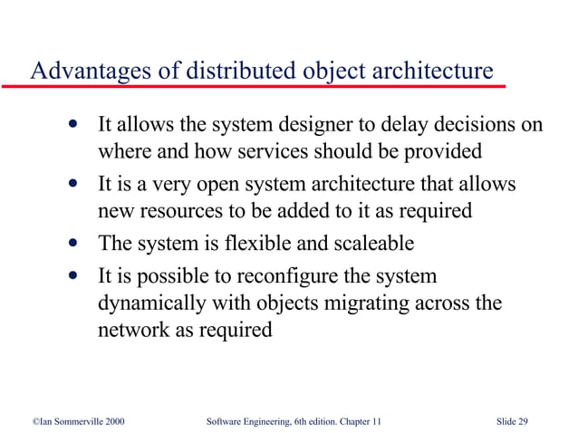 Distributed Systems Architecture in Software Engineering SE11 | PPT