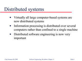 Distributed Systems Architecture in Software Engineering SE11 | PPT