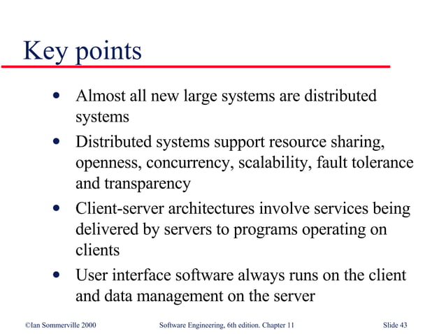 Distributed Systems Architecture in Software Engineering SE11 | PPT