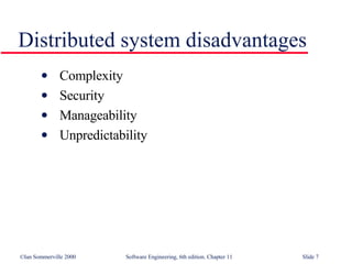 Distributed Systems Architecture in Software Engineering SE11 | PPT