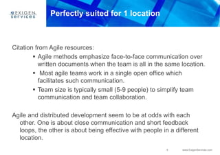 Distributed Agile, What types of Agile to use | PPT