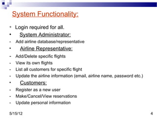 Distributed Airline Reservation System | PPT | Databases | Computer ...