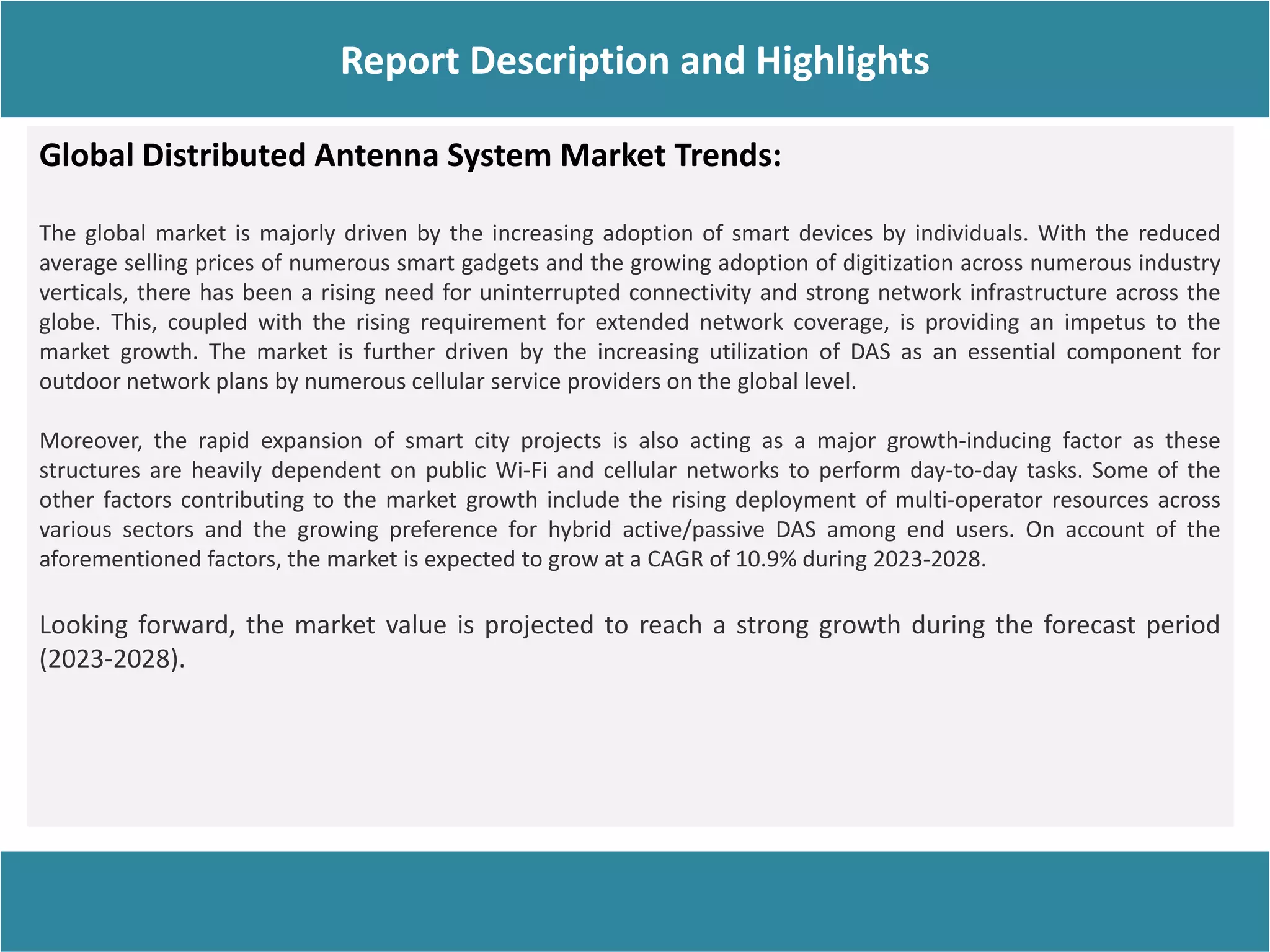 Distributed Antenna System Market PPT: Growth, Outlook, Demand, Keyplayer Analysis and ...