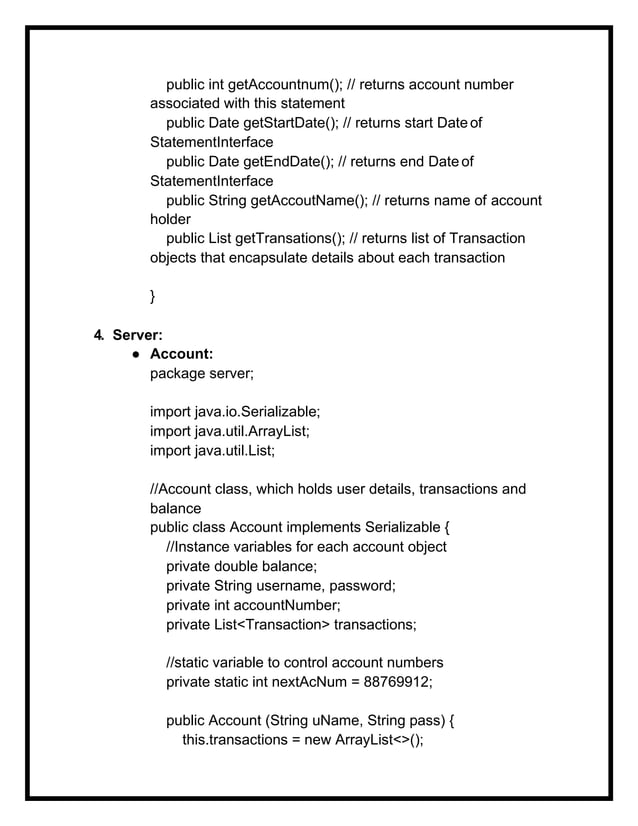 Distributed banking system using rmi project | PDF