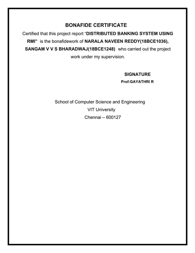 Distributed Banking System Using Rmi Project Pdf