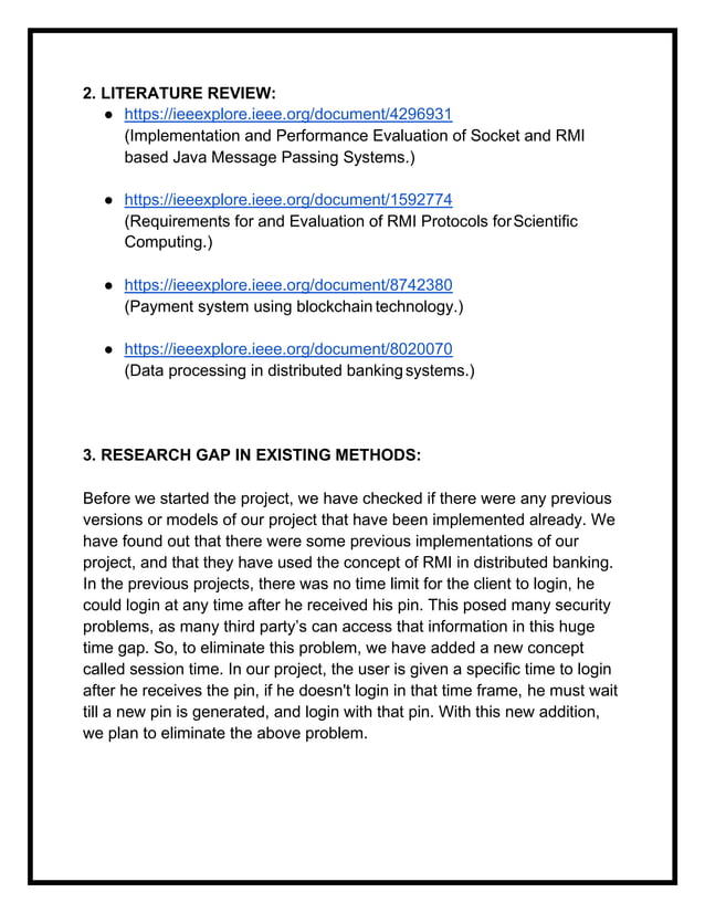 Distributed Banking System Using Rmi Project Pdf