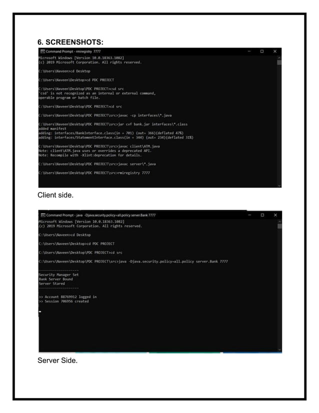Distributed Banking System Using Rmi Project Pdf