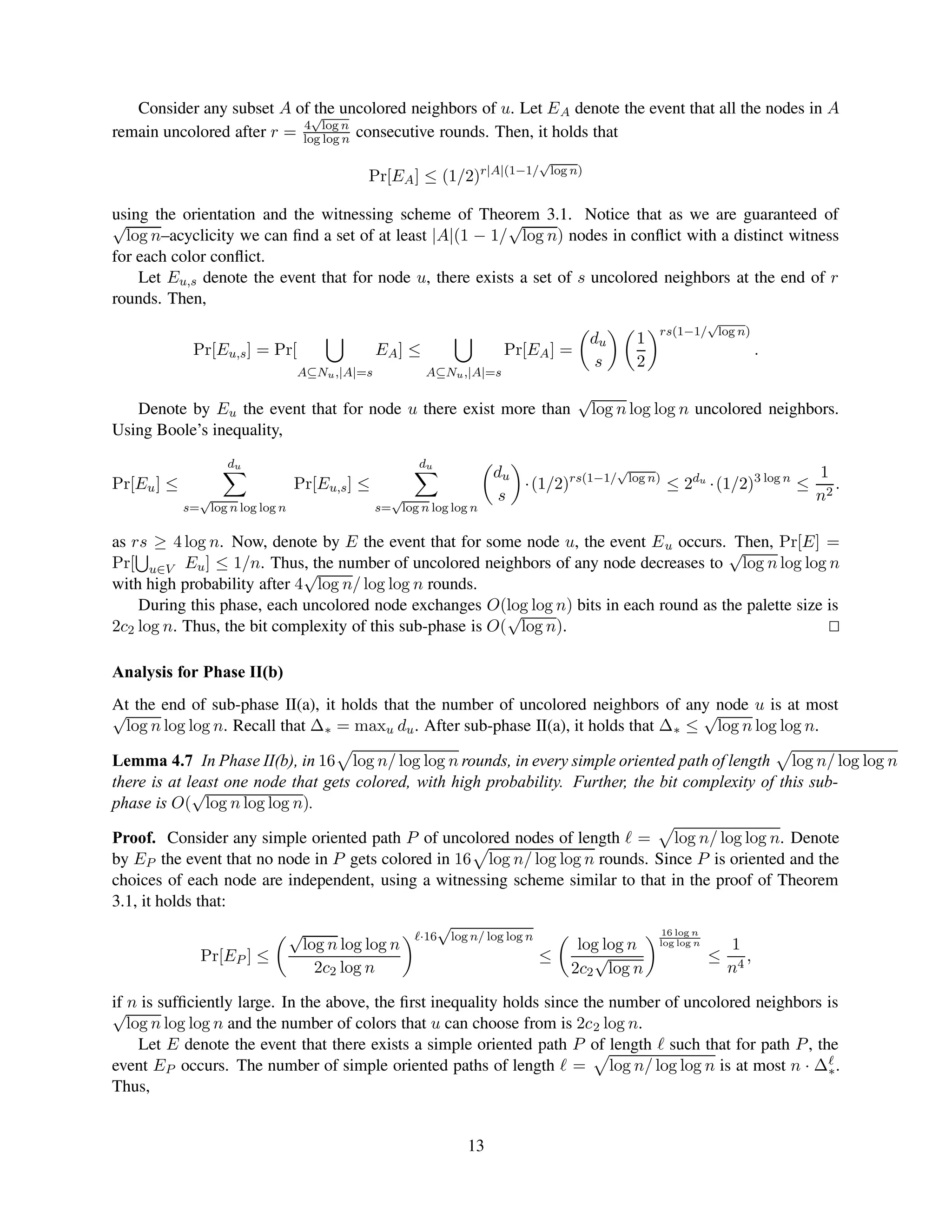 Distributed coloring with O(sqrt. log n) bits | PDF