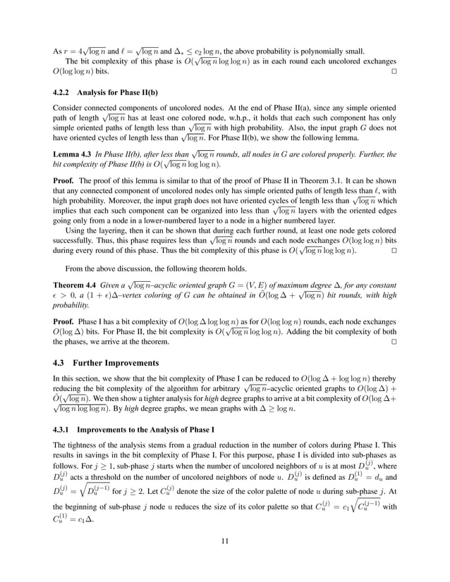 Distributed coloring with O(sqrt. log n) bits | PDF