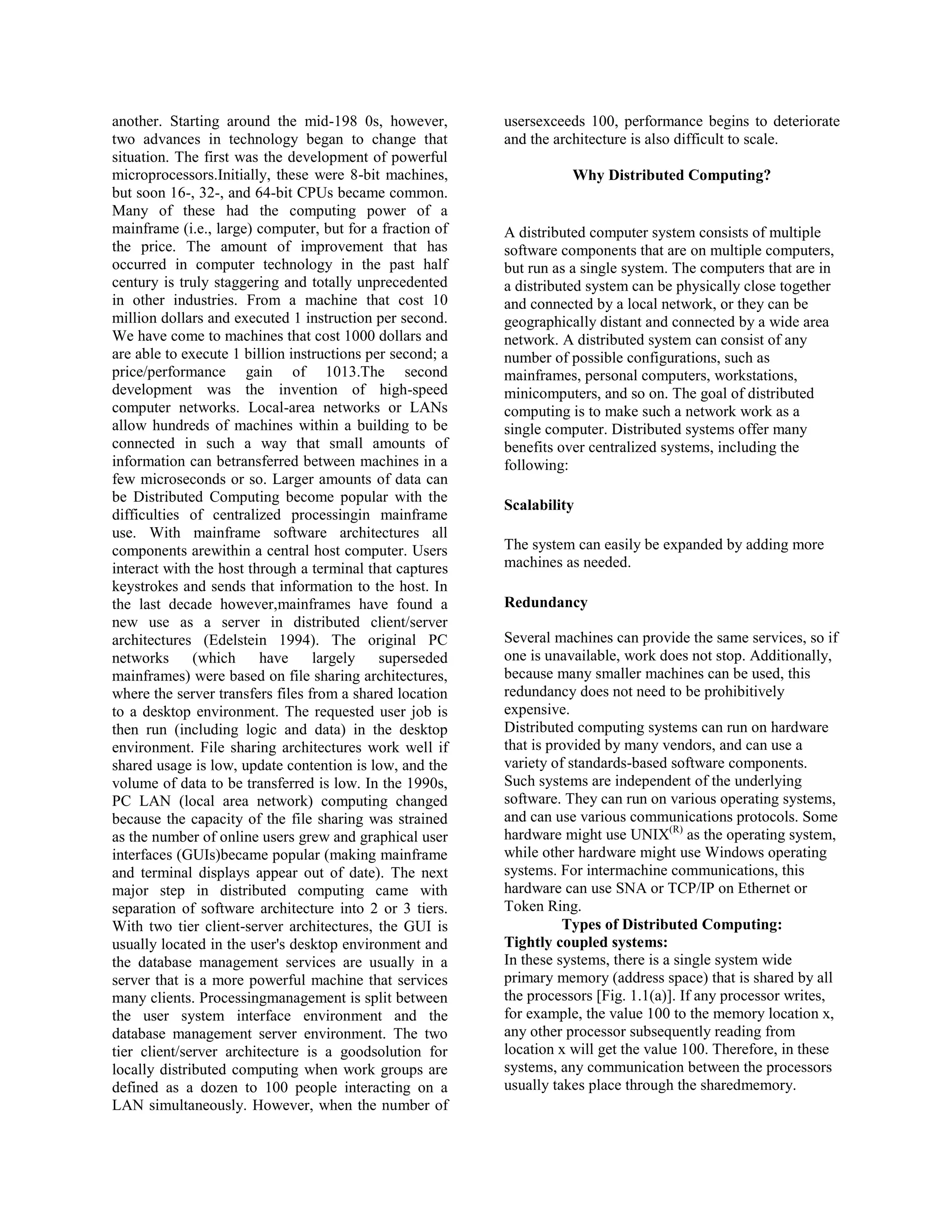 Distributed computing | DOCX