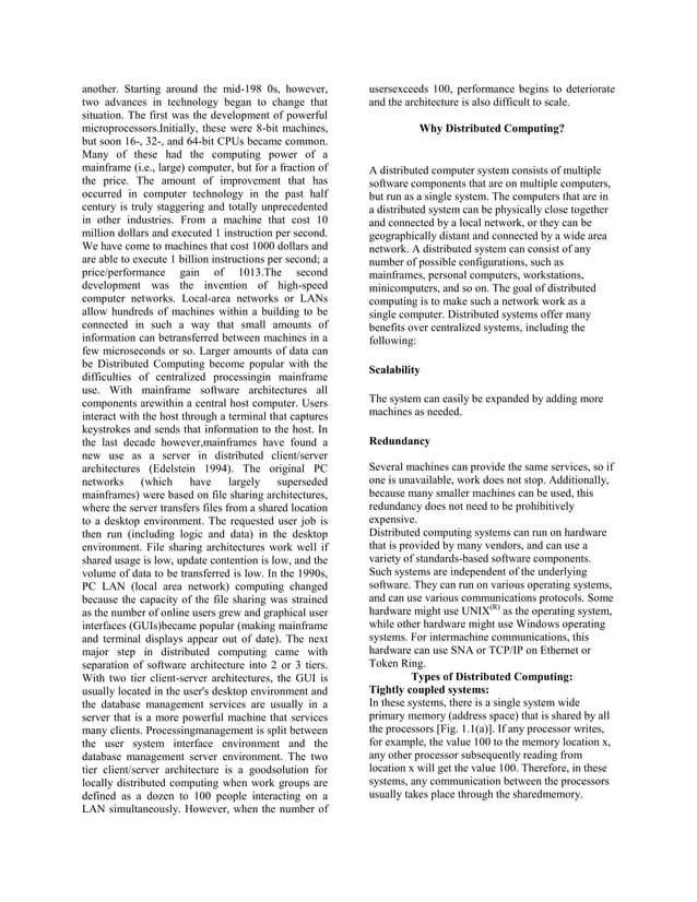 Distributed computing | DOCX