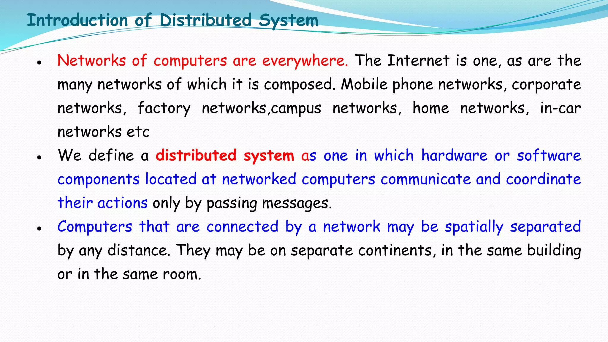Distributed computing by Dr.C.R.Dhivyaa, Assistant Professor, Kongu ...