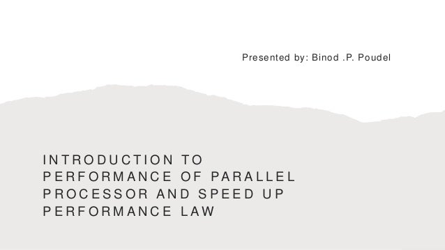 parallel processing and speedup law | PPTX