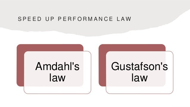 parallel processing and speedup law | PPTX