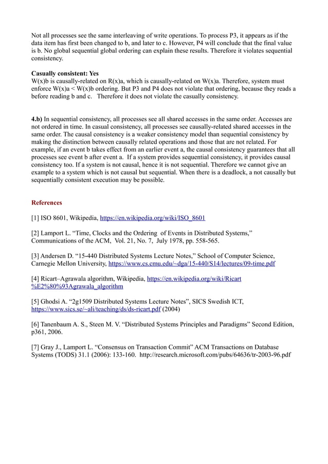 Distributed Computing Answers | PDF