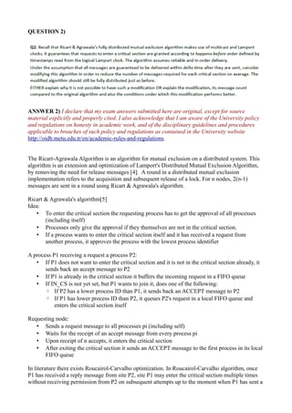 Distributed Computing Answers | PDF