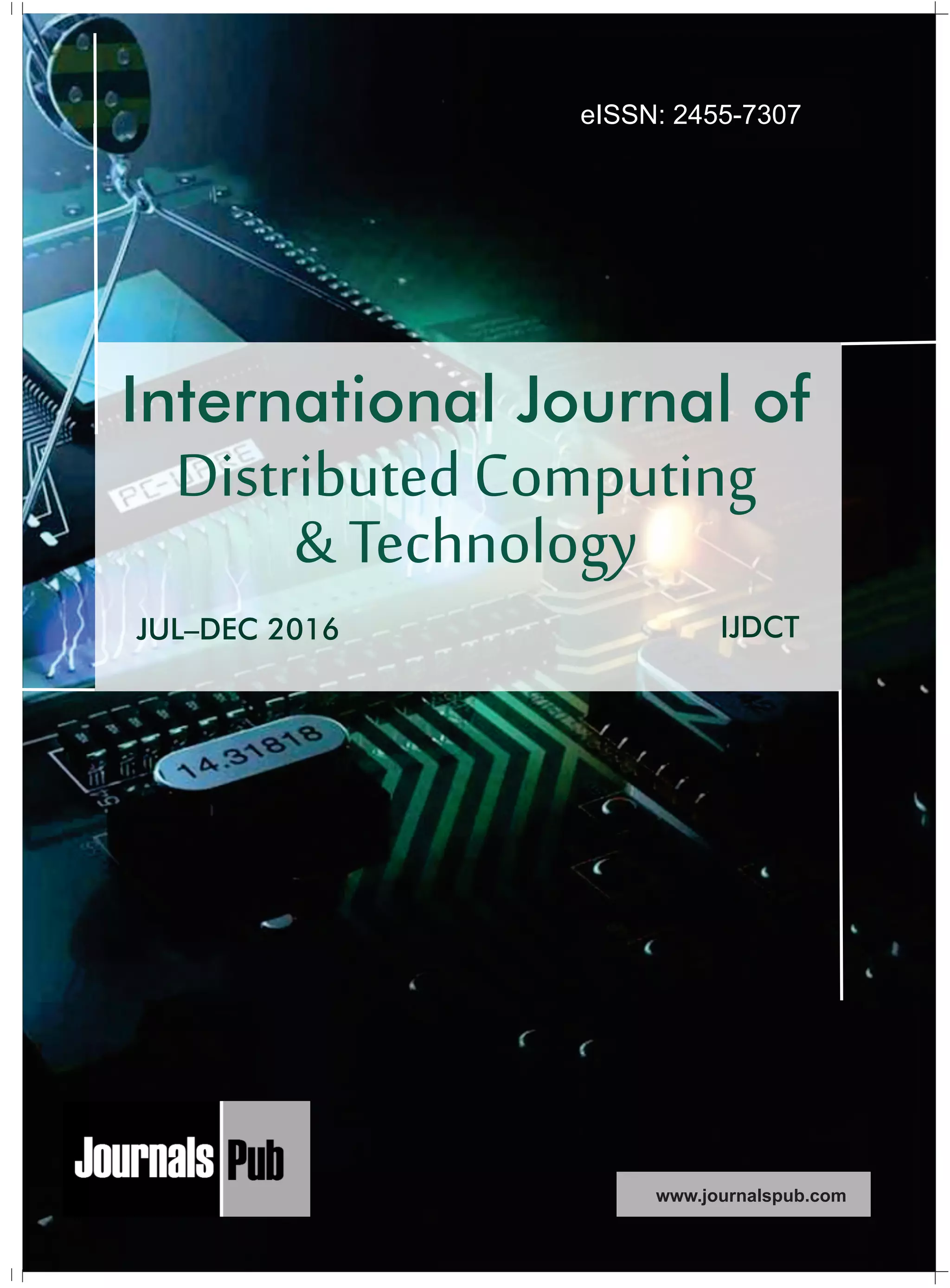 Distributed Computing and Technology Vol 2 Issue 2 | PDF