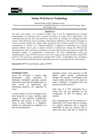 Distributed Computing and Technology Vol 2 Issue 2 | PDF