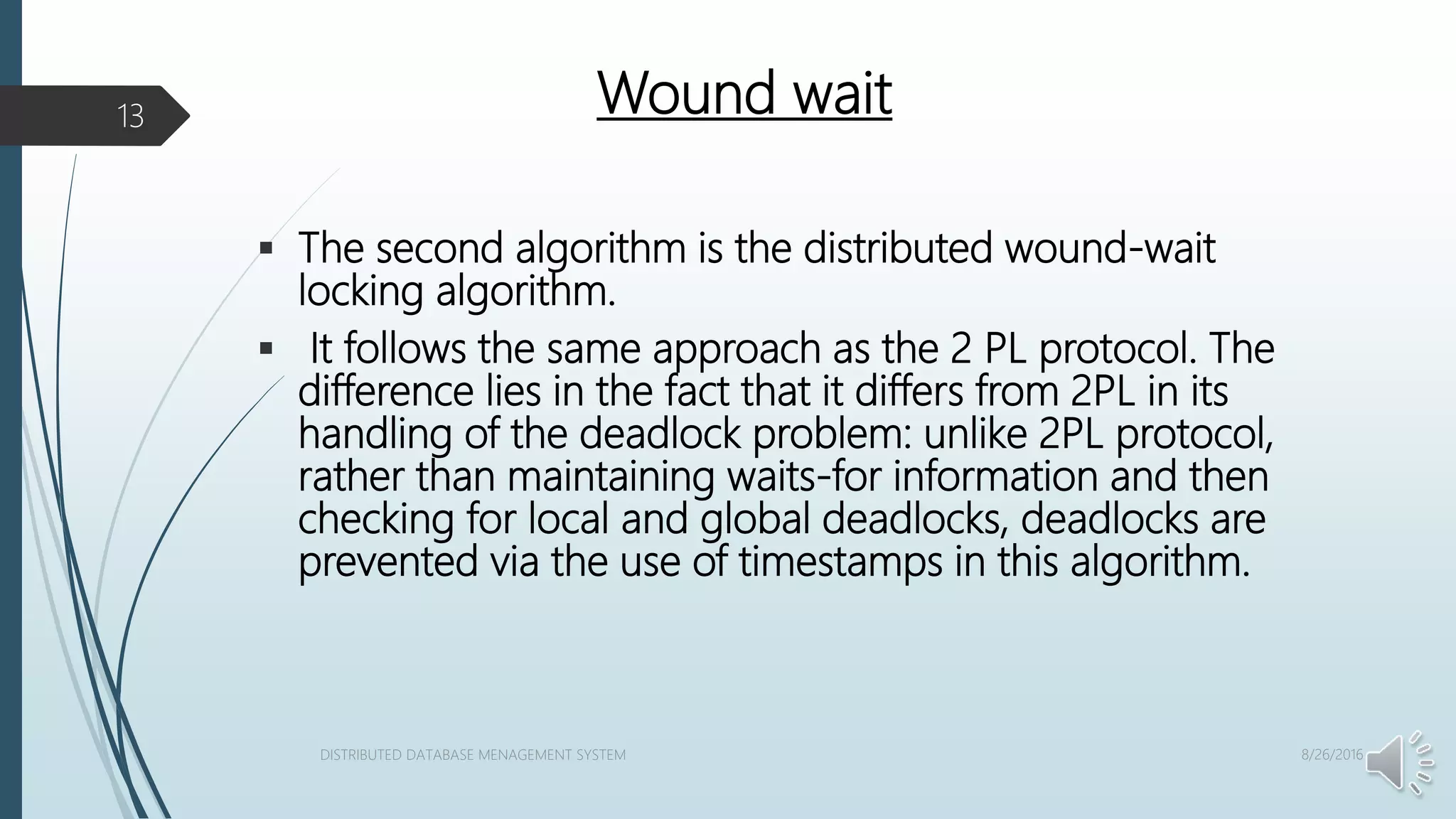 Distributed concurrency control | PPTX
