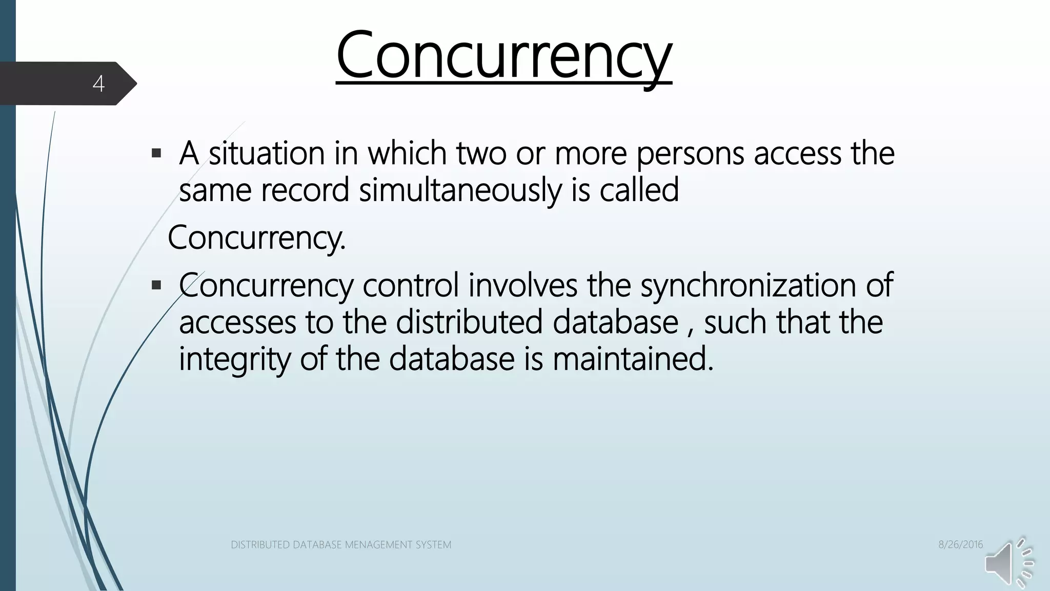 Distributed concurrency control | PPTX Distributed concurrency control | PPTX