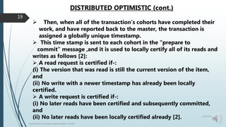 Distributed concurrency control | PPTX