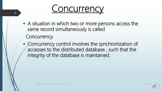 Distributed concurrency control | PPTX